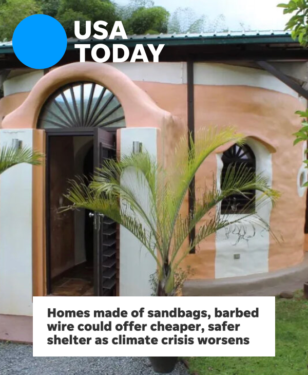 Homes made of sandbags, barbed wire could offer cheaper, safer shelter